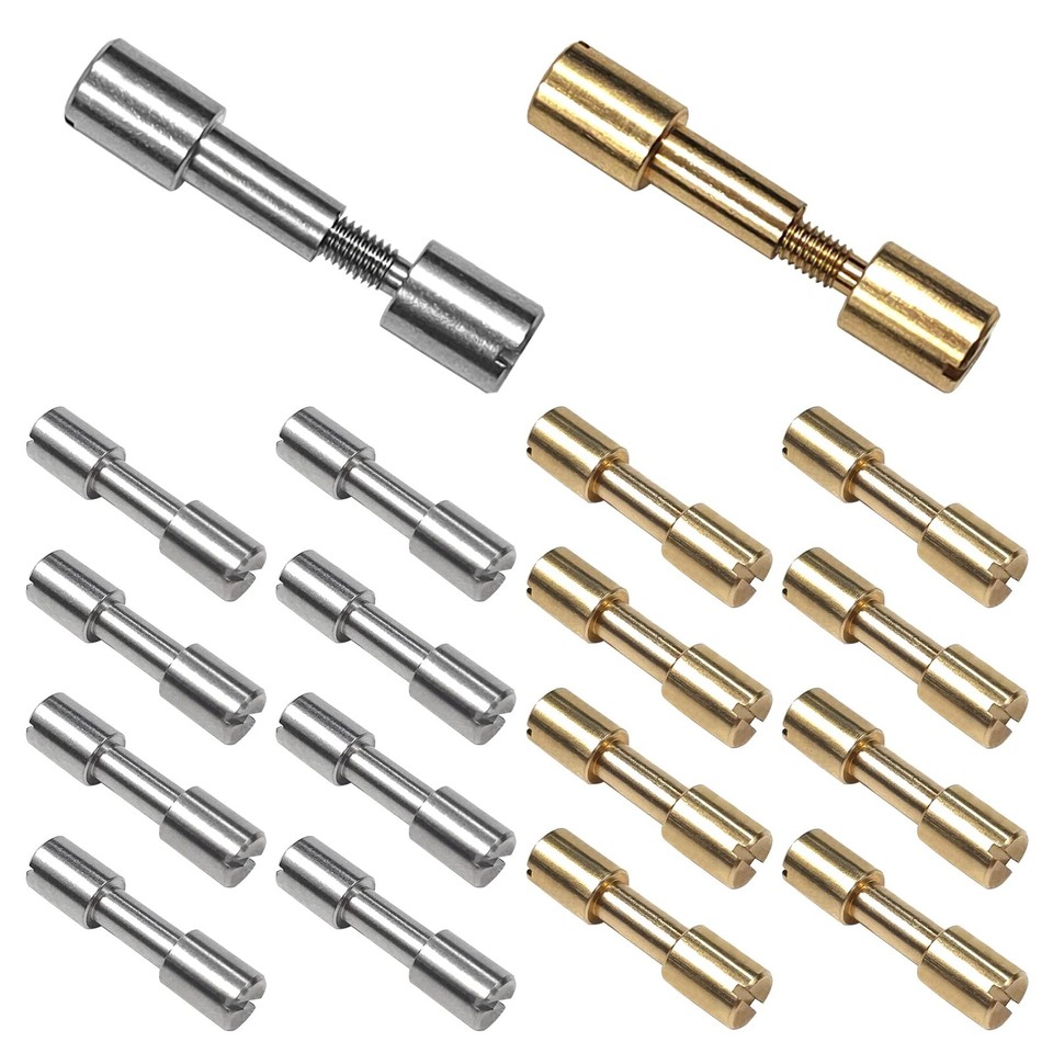 16 Sets Knife Handle Pins Brass and Stainless Steel Bracket Bolt ...