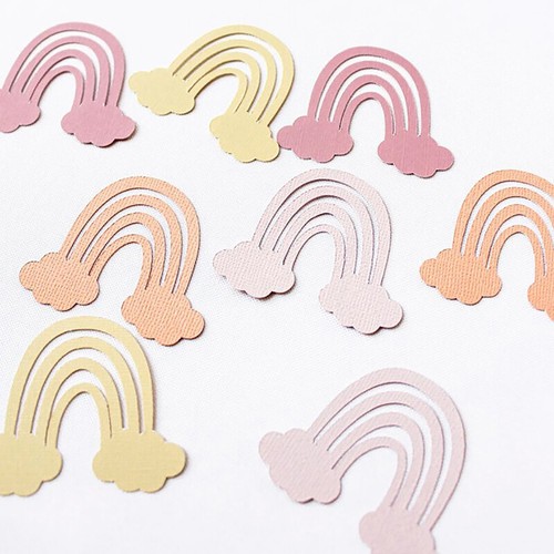 100Pcs Rainbow Paper Confetti Table Scatter Baby Shower Birthday ...