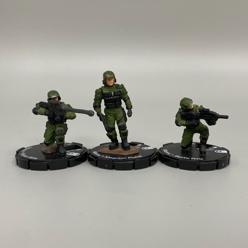 3 HALO UNSC MARINES WIZKIDS FIGURES CLIX ACTIONCLIX 2007 SCI-FI ...