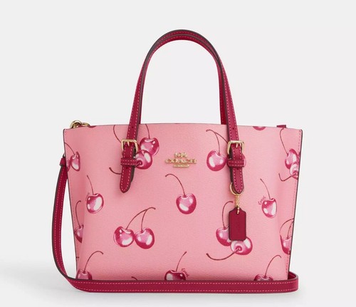 Coach Mollie Tote 25 With Cherry Print Women’s Bag CR293 Flower Pink ...