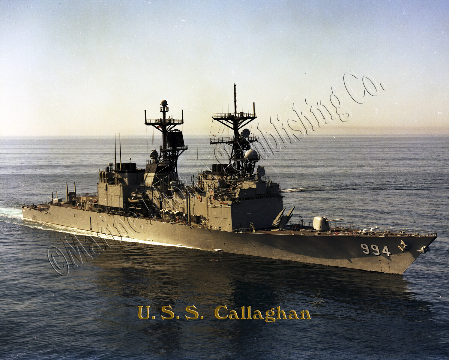 USS CALLAGHAN DD 994 Personalized Navy Ship Photo on Canvas Print 1981 ...