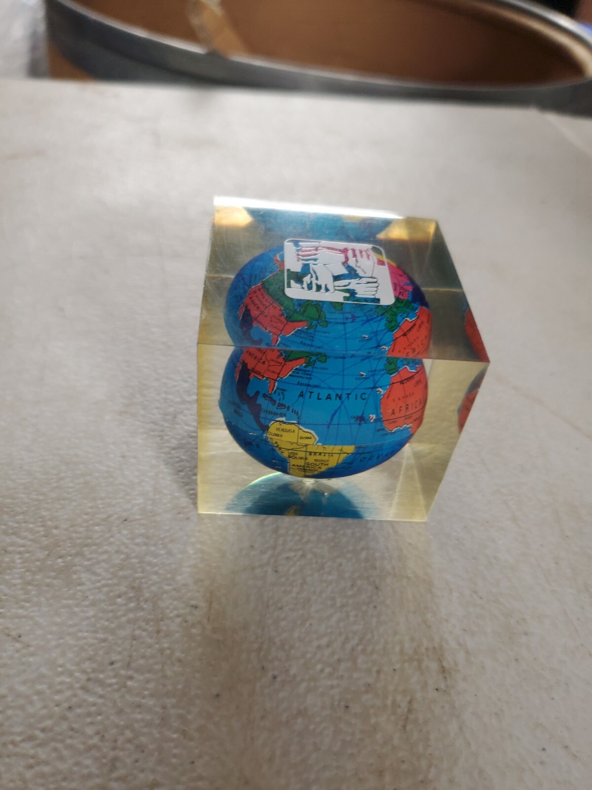 Vintage Pre 90s USSR World Globe Resin Paperweight 2" Cubed (A311) | eBay