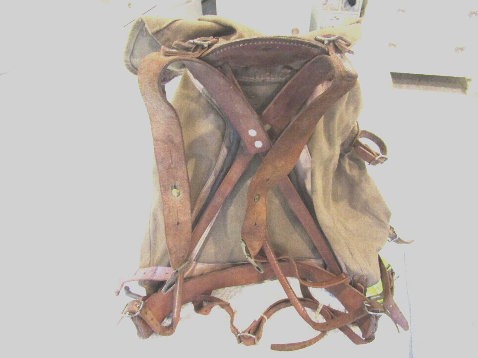 WW2 ERA SWISS MILITARY BACKPACK, STENCILE MARKED,CROW… - Gem