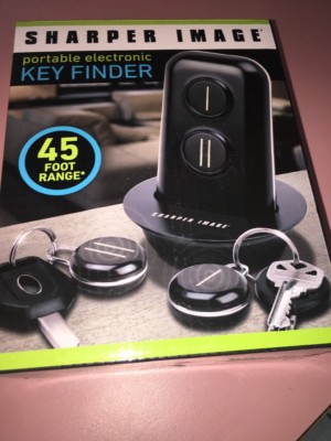 New Sharper Image , Key Finder, portable electronic ,45 foot range ...