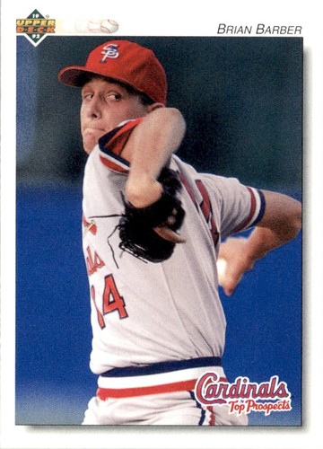 1992 Upper Deck Minors Brian Barber St. Petersburg Cardinals #178 ...