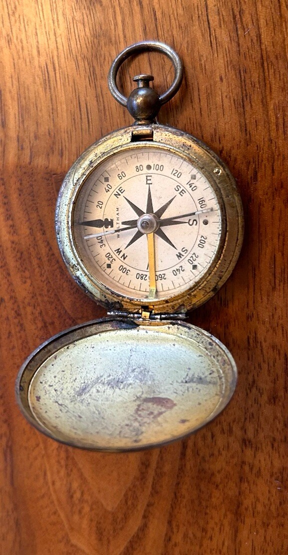 Us Ww2 Waltham Pocket Compass Picker Junk 2 POUND POCKET WATCH