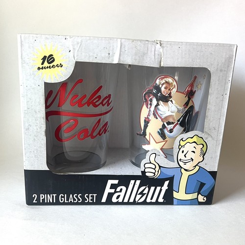 Fallout 16oz Pint Glass (Set of 2) Nuka Cola Pin-up | eBay