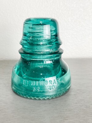 Vintage Insulator Hemingray No. 40 Patented May 2 1893, Aqua, SDP | eBay
