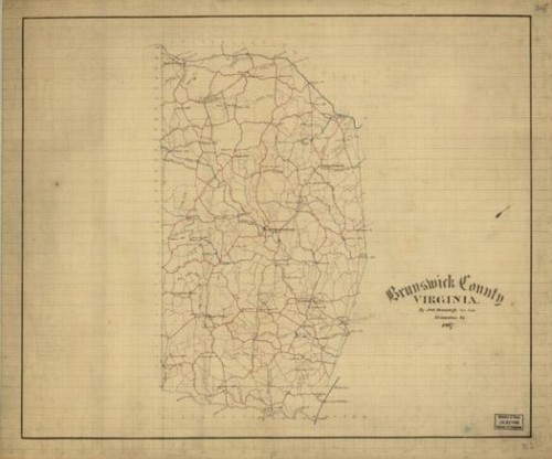 1867 Map| Brunswick County, Virginia| Brunswick County|Brunswick County ...