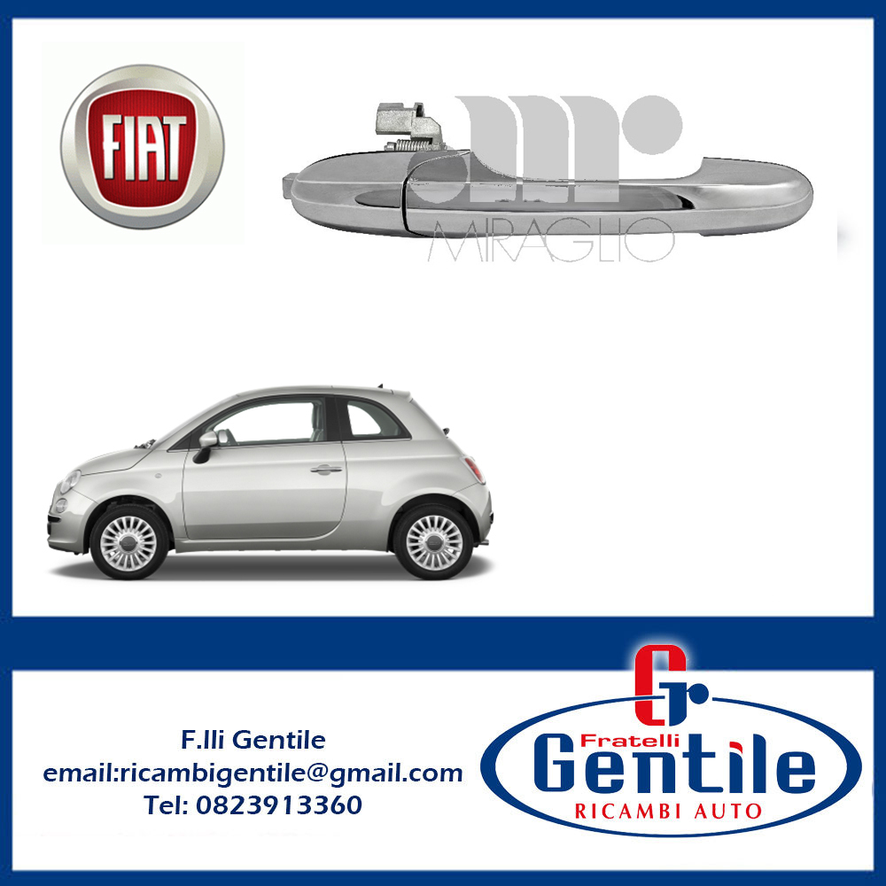Fiat 500 From 2007 Handle Front Right Chrome For Poweer Door Locks | eBay