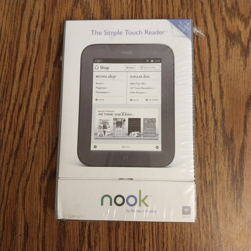 Barnes & Noble Nook Simple Touch Reader 2GB, Wi-Fi, 6in Black | eBay