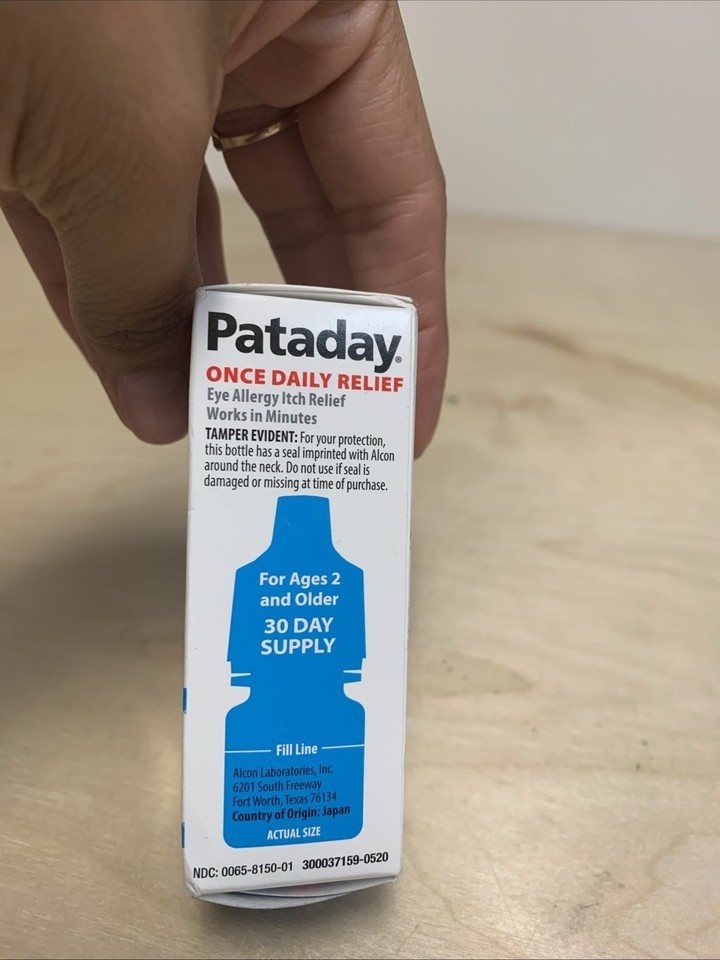 Pataday Original Strength Once Daily Eye Allergy Itch Relief Exp:March ...
