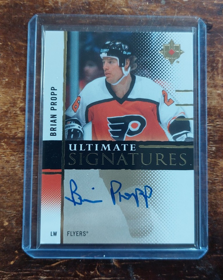 Upper Deck Flyers John LeClair On Card Auto, Brian Propp Auto, Sam ...