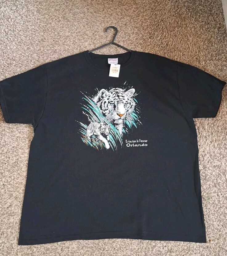Extinction Is Forever Hanes Orlando Snow Tiger 90s Single Stitch BNWT ...
