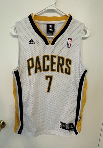 Adidas NBA Indiana Pacers Jermaine O'Neal #7 White Basketball Jersey Sz ...
