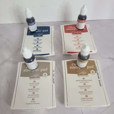 Stampin' Up Ink Pads Classic USED with Refills - Lot of 4 Different ...