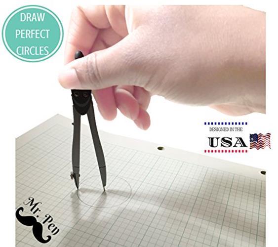 Mr. Pen- 15 Pcs Compass Set with Swing Arm Protractor (6"), Geometry ...