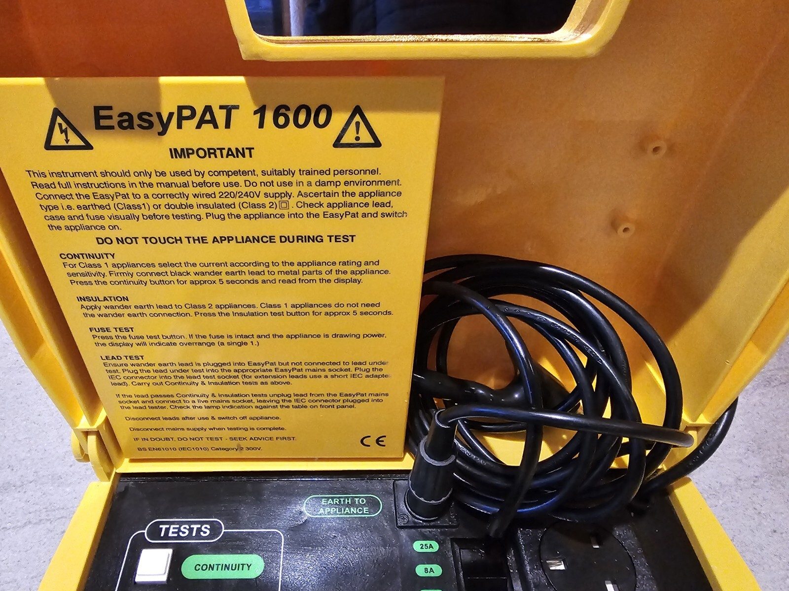 Martindale EasyPAT 1600 Portable Appliance Tester Pat Electrical for ...