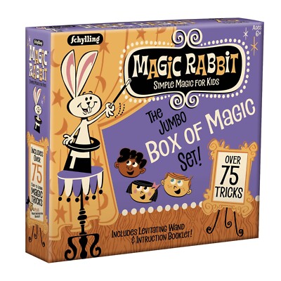 Jumbo BOX OF MAGIC 75 Trick Set Show Wand Card Learn Beginner Kit Kids ...
