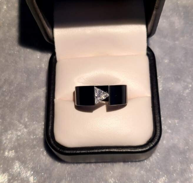 B.Tiff 1 ct Trillion Cut Solitaire Ring [Wide Band] # RG113T | eBay