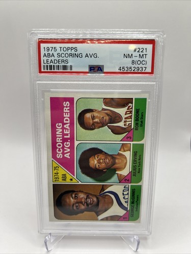 1975 Topps ABA Scoring Leaders #221 ~ Julius Erving ~~ High-End Dr J ...