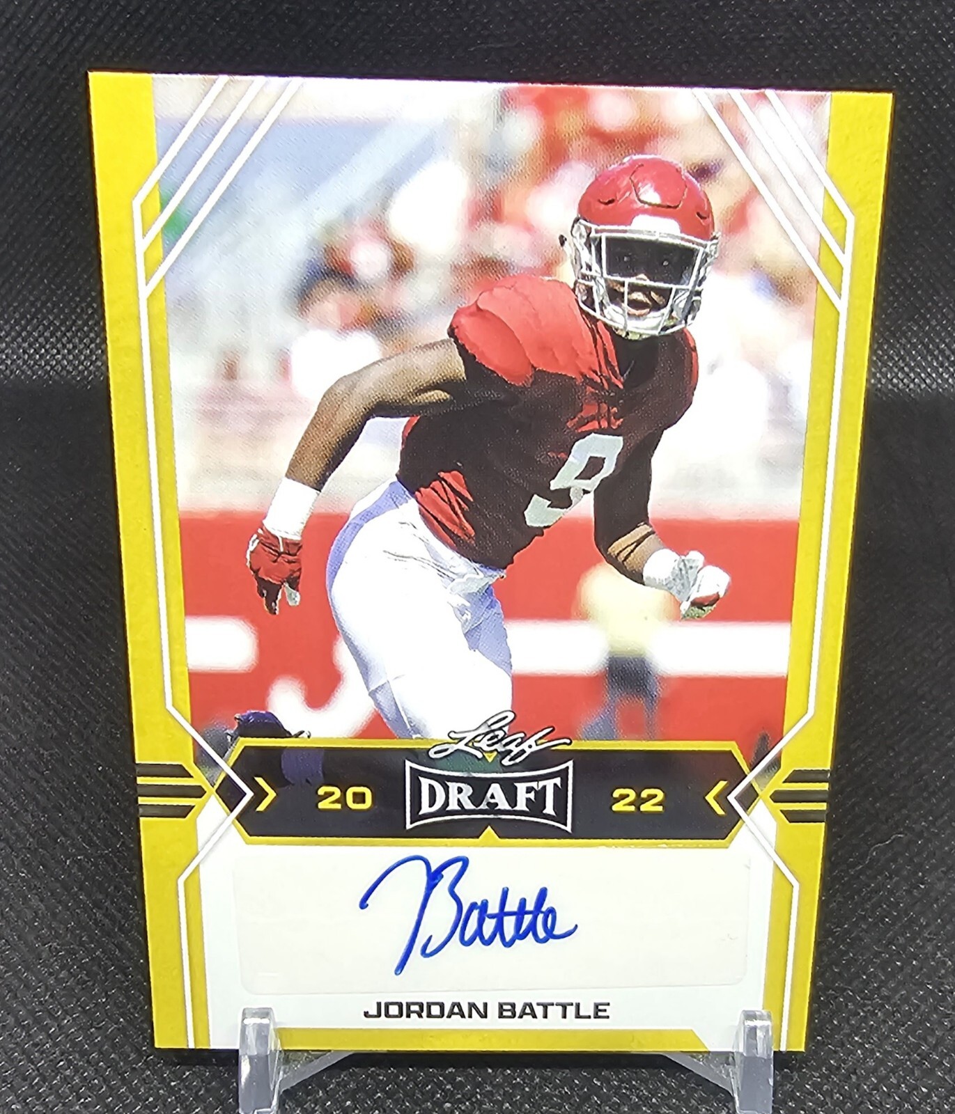 JORDAN BATTLE Rookie Gold Auto 2022 Leaf Draft Card #BA-JB1 Cincinnati ...