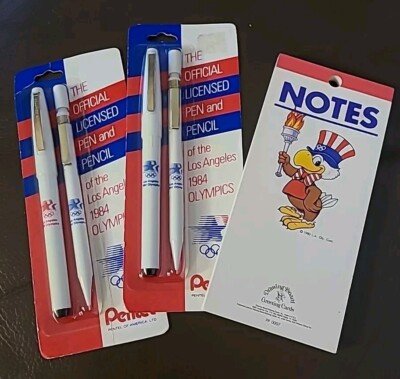 Vintage Official Licensed Pen & Pencil 1984 Olympic Games New Sealed ...