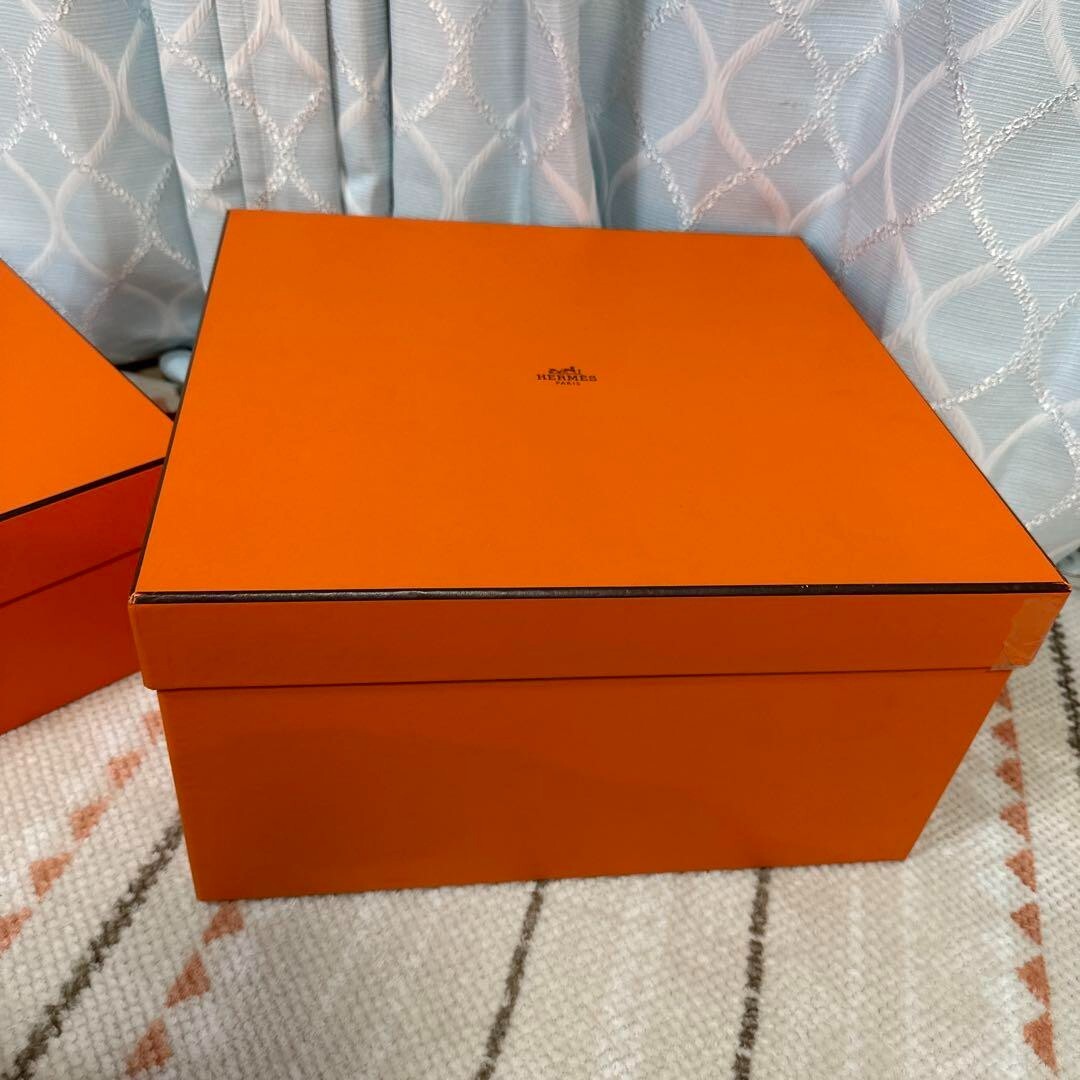Hermes Empty Box Orange Gift Box Birkin 35, Kelly 28, set of 2 | eBay