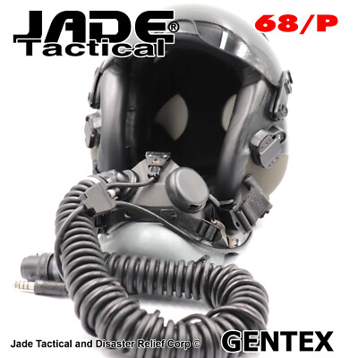 "NEW" HGU-GENTEX 68/P USA Medium Jet Pilot Flight Helmet 20/P Mask Jade ...