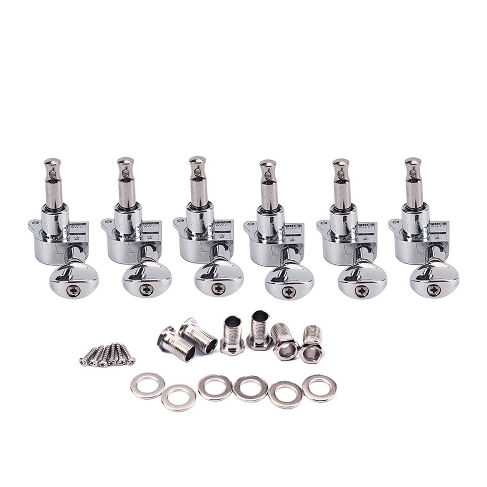 Chrome 6L inline Guitar Tuning Pegs Tuner Machine Heads for Strat ST TL ...