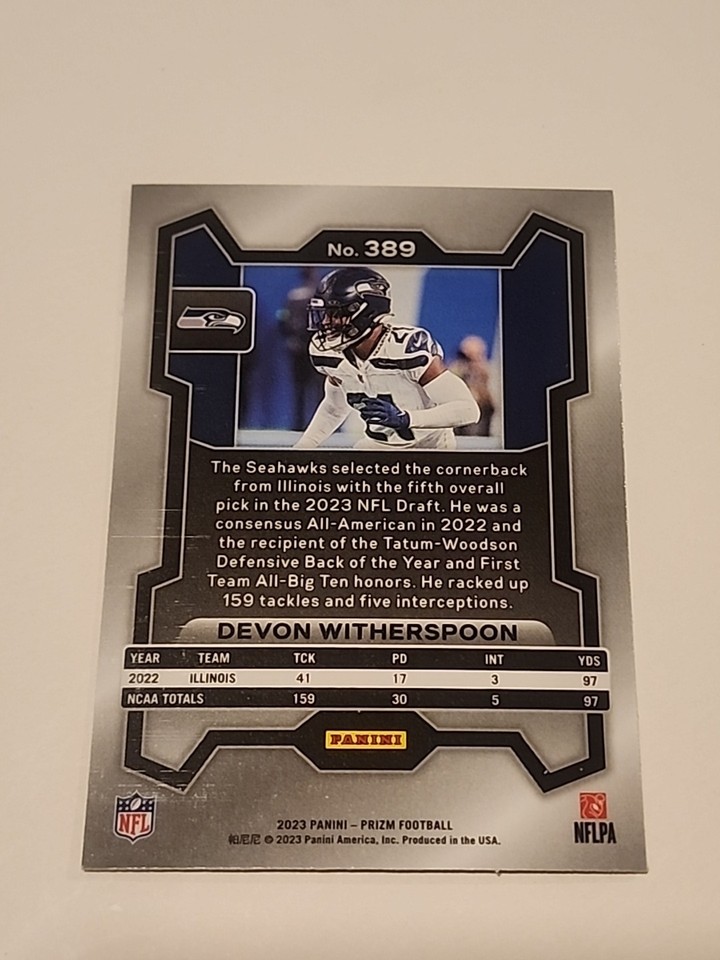 2023 Panini Prizm - Rookies Devon Witherspoon #389 (RC) | eBay