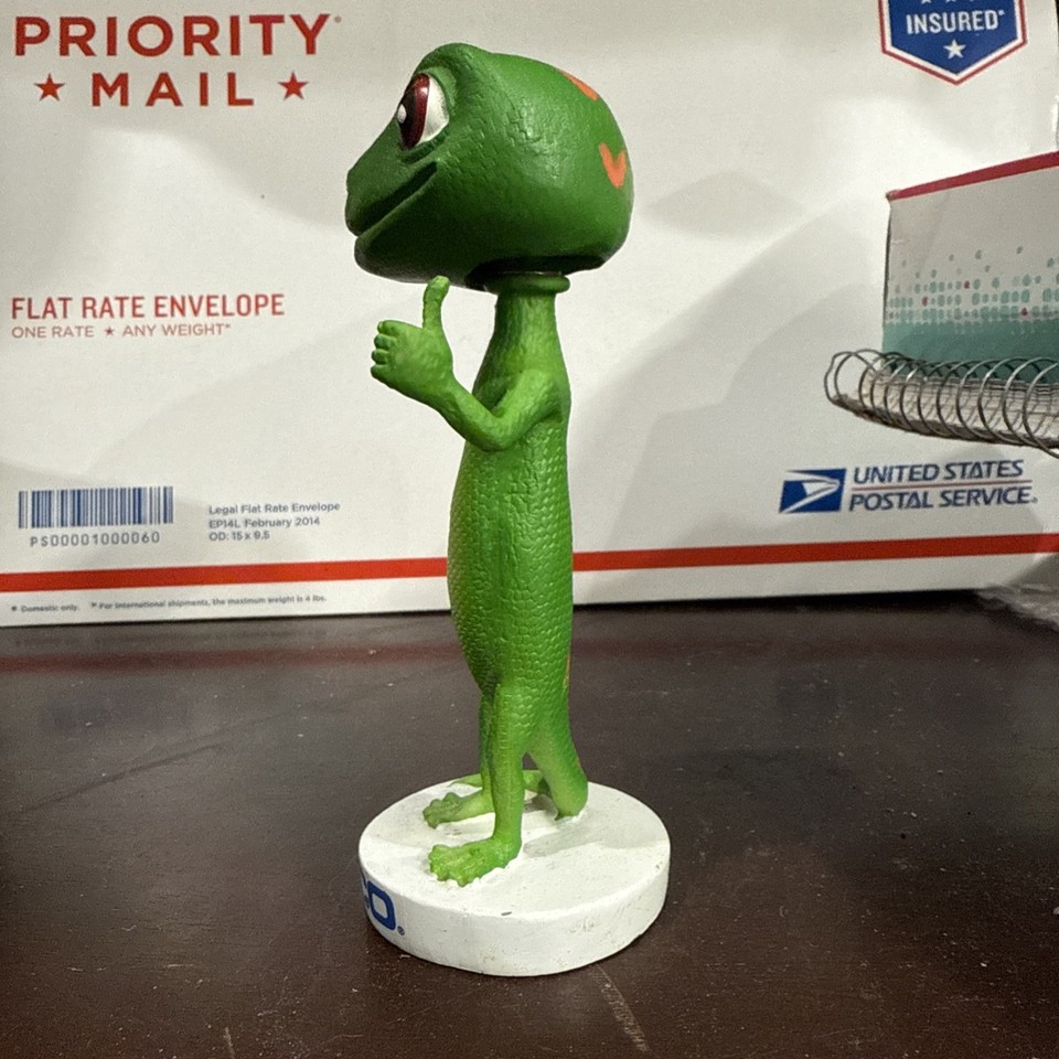 Geico Gecko Thumbs Up Bobblehead Nodder Official Company Mascot Desktop ...