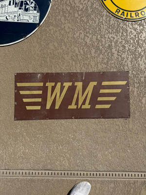 36” wide 15” tall Western Maryland Railway (WM) sign | eBay