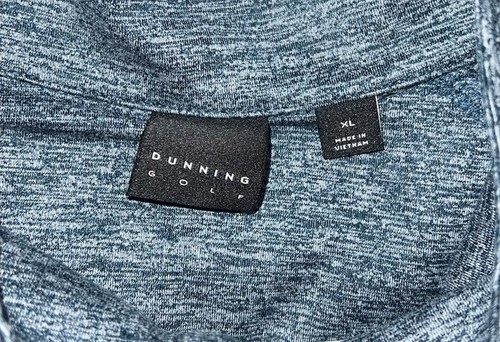 DUNNING GOLF 1/4 Zip Performance Pullover Mens XL Blue Bellewood ...