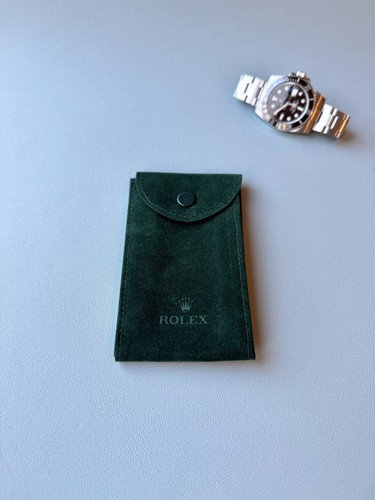 Authentic ROLEX Green Suede Travel Pouch (3pk) - Service Care Sleeves ...