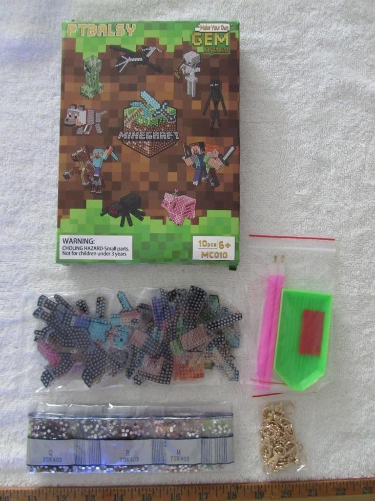 PTBALSY Make Your Own Minecraft GEM Key Chains 10pcs New Open Box | eBay