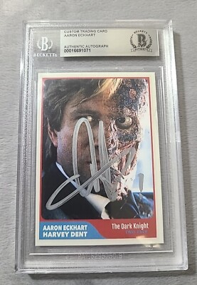 Aaron Eckhart Signed Two-face Card The Dark Knight Rare!! BAS | eBay