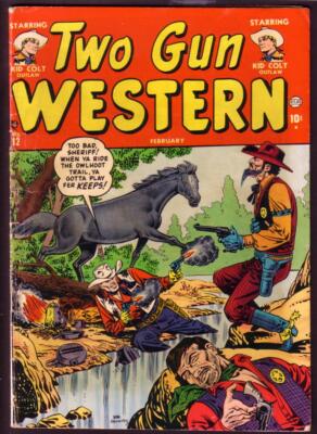 TWO GUN WESTERN #12 KID COLT APACHE KID ATLAS 1952 VG/FN | eBay