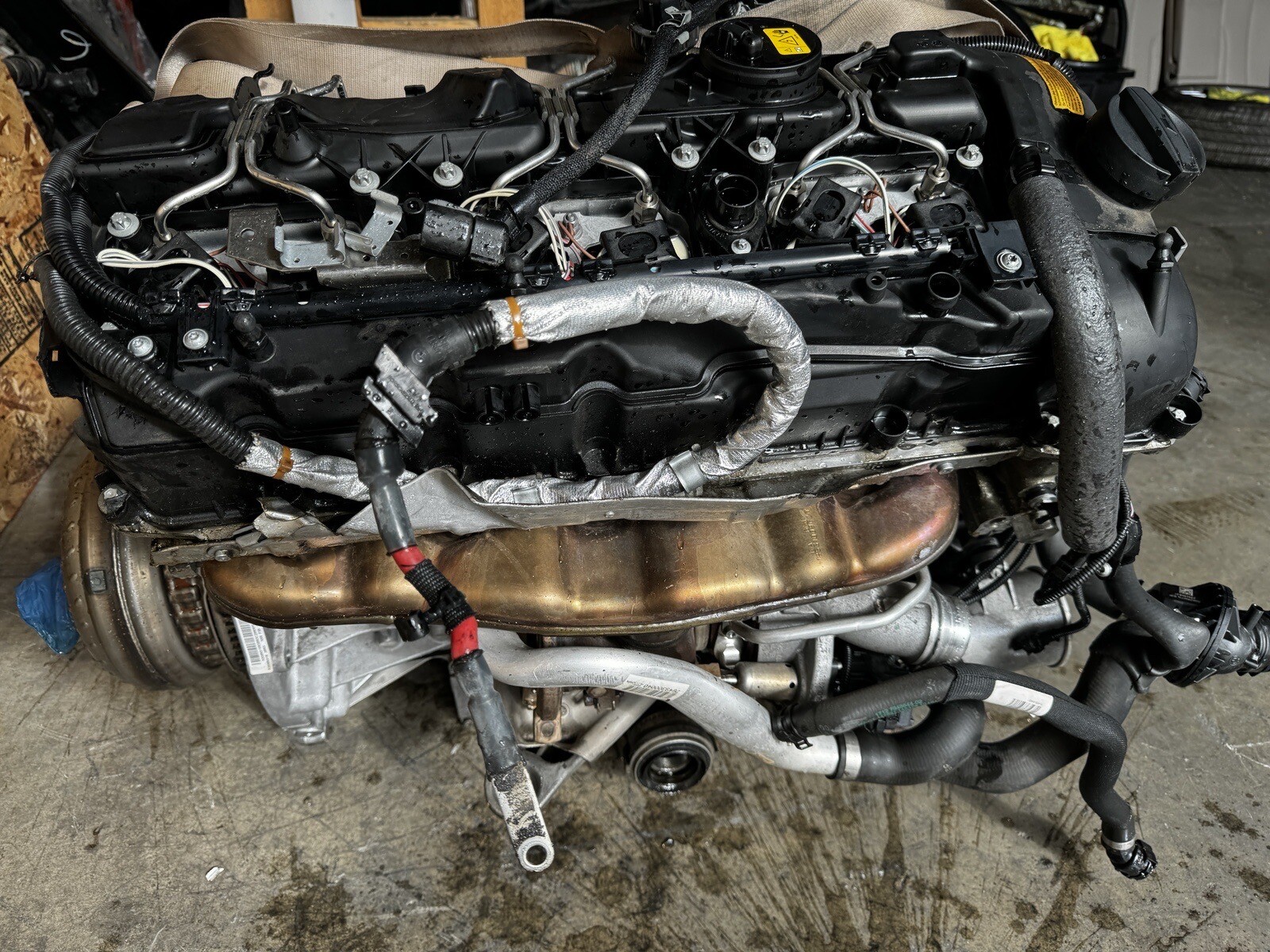 BMW F30 F32 F36 N55 ENGINE MOTOR LONG BLOCK TURBOCHARGED EWG ASSEMBLY ...