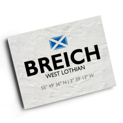 A4 PRINT - Breich, West Lothian, Scotland - Lat/Long NS9660 | eBay UK