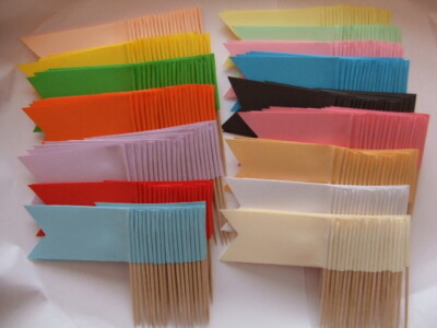 White Sandwich Flags, Food, Party Wedding Buffet, Catering Labels ...