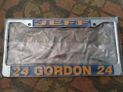 Vtg Jeff Gordon 24 License Plate Frame NOS Sealed Nascar Racing ...