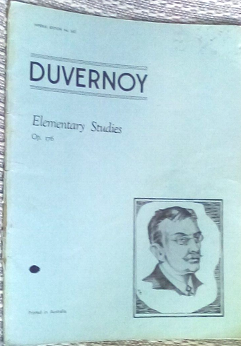 BC1 SHEET MUSIC BOOKLET DUVERNOY ELEMENTARY STUDIES OP 176 32 PAGES ...