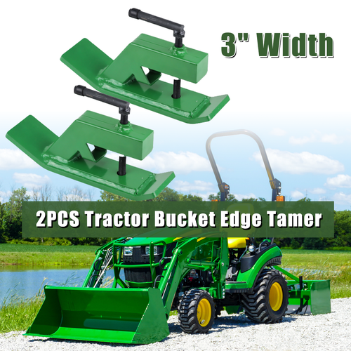 2PCS Tractor Bucket Edge Tamer Heavy Duty Steel Bucket Attachment 3 ...