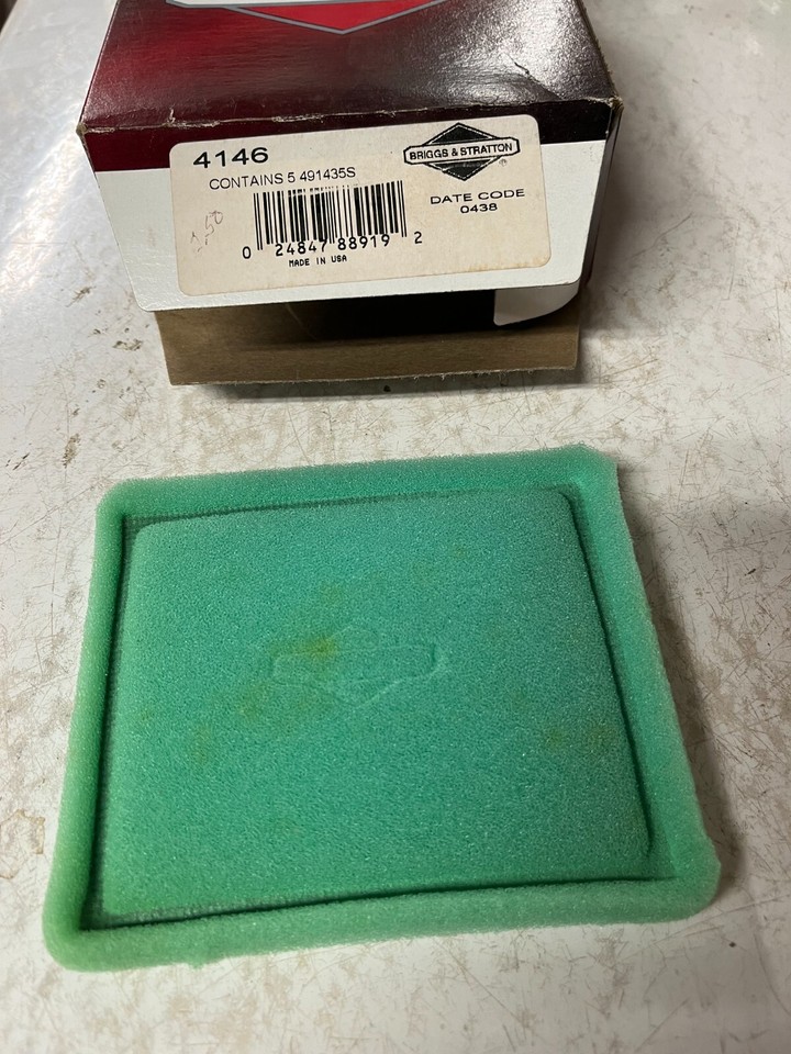 Briggs & Straton 491435S foam air filter | eBay