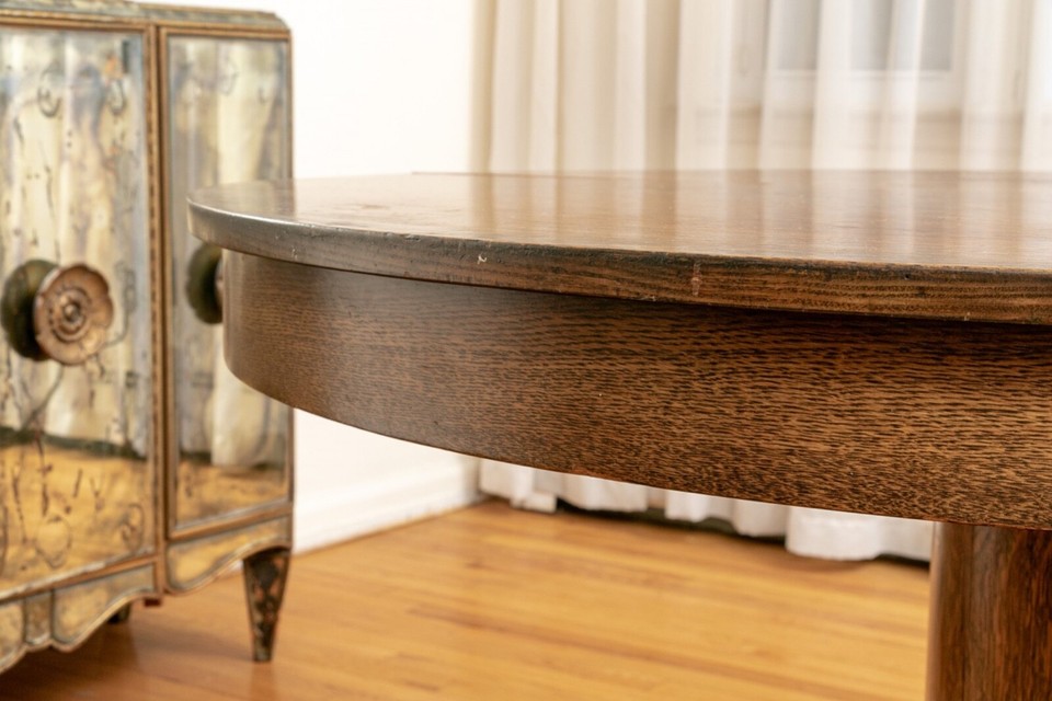 Imposing Mission Oak Arts & Craft Extension Dining Table | eBay