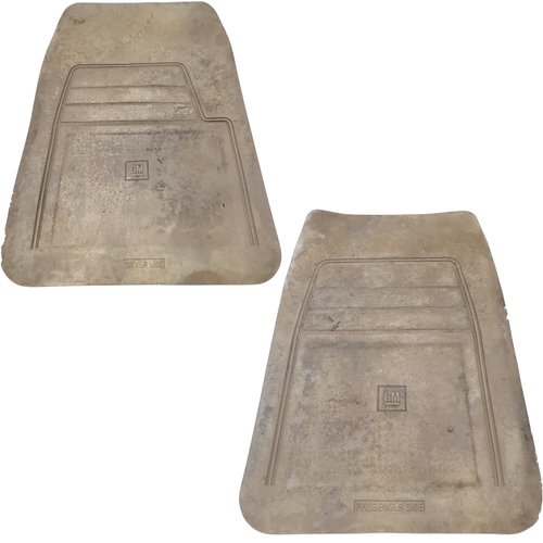 GM Chevy GMC C/K 1500 2500 1988-1998 Front Tan Rubber Floor Mat Pair ...