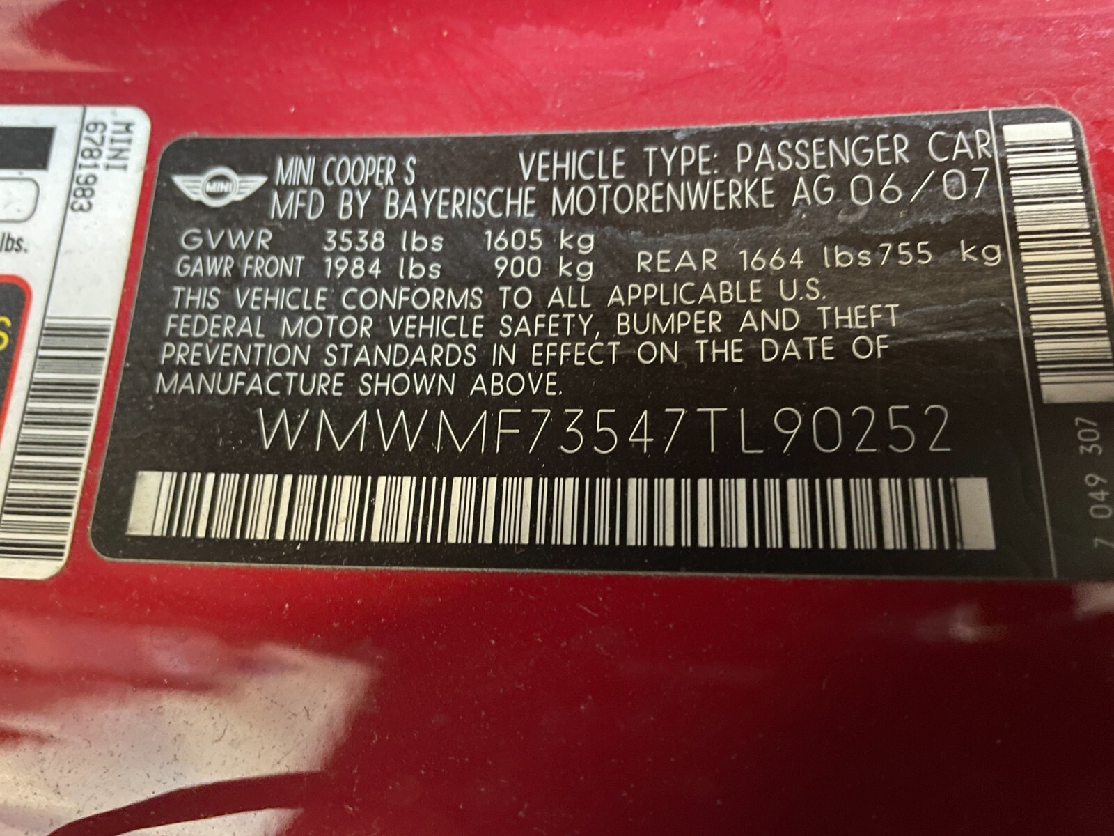 2007 Mini Cooper S Model 1.6l Turbo Engine Motor 07 08 09 10 20K Miles ...