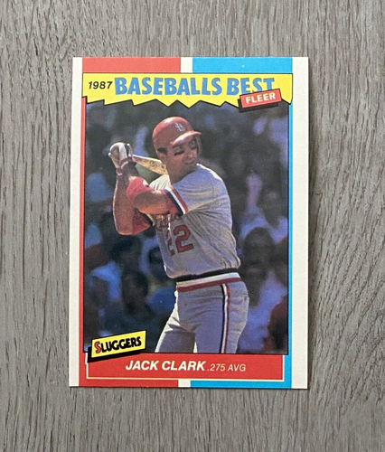 1987 MLB Fleer Baseballs Superstars | Jack Clark | #9 | St. Louis ...