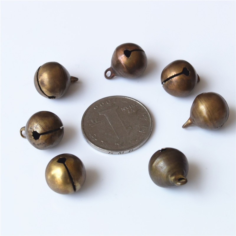 Lot Retro Bronze Copper Jingle Bell Dangle Charms Pendant Jewelry ...